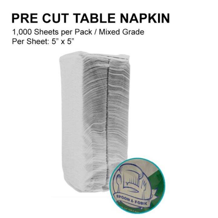 Pre-Cut Table Napkin 1000sheets | Lazada PH