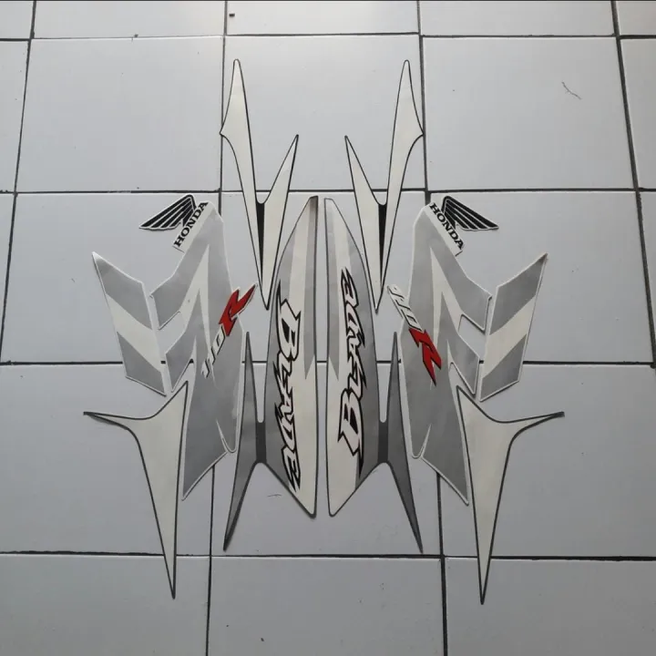 Striping Ori body Honda Blade 110R 2009 stiker bawaan original bodi ...