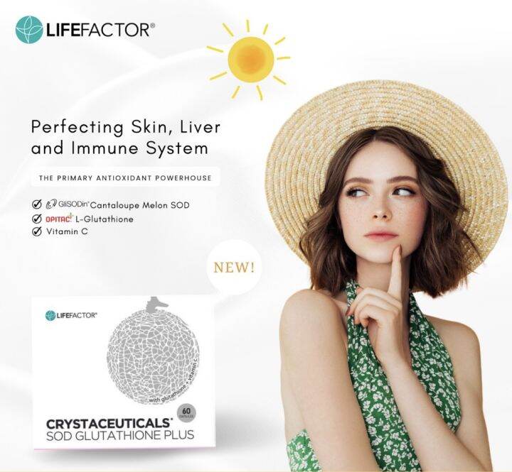 LIFE FACTOR CRYSTACEUTICALS SOD GLUTATHIONE PLUS 60'S | Lazada