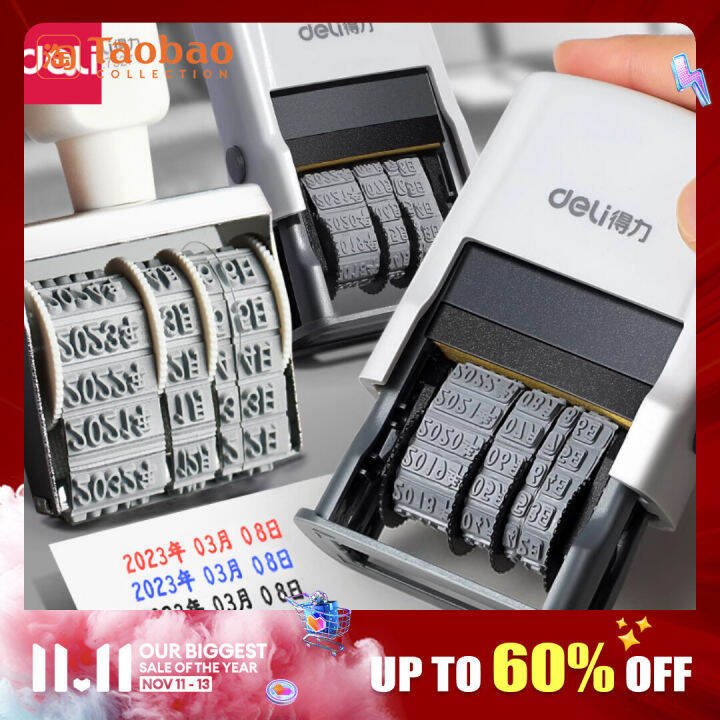 Deli Production Date Printer Date Stamp Adjustable with Year Month Day ...