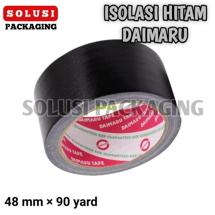 selotip isolasi lakban daimaru warna hitam plastik opp 100 meter | Lazada Indonesia