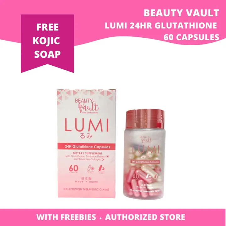 LUMI 24H Glutathione Capsules by Beauty Vault (60 Capsules) | Lazada PH