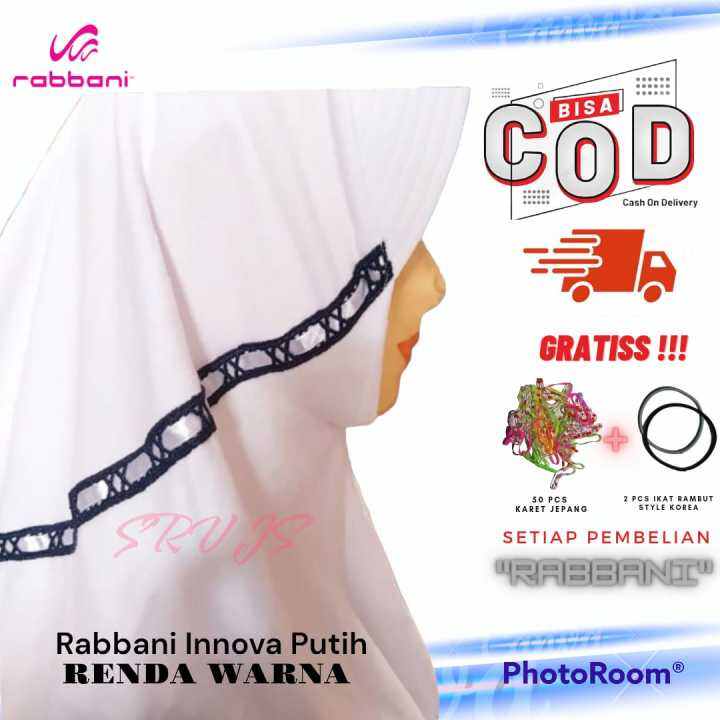 Rabbani Innova Putih Renda Warna Hijab Instan Sekolah SD SMP | Lazada ...