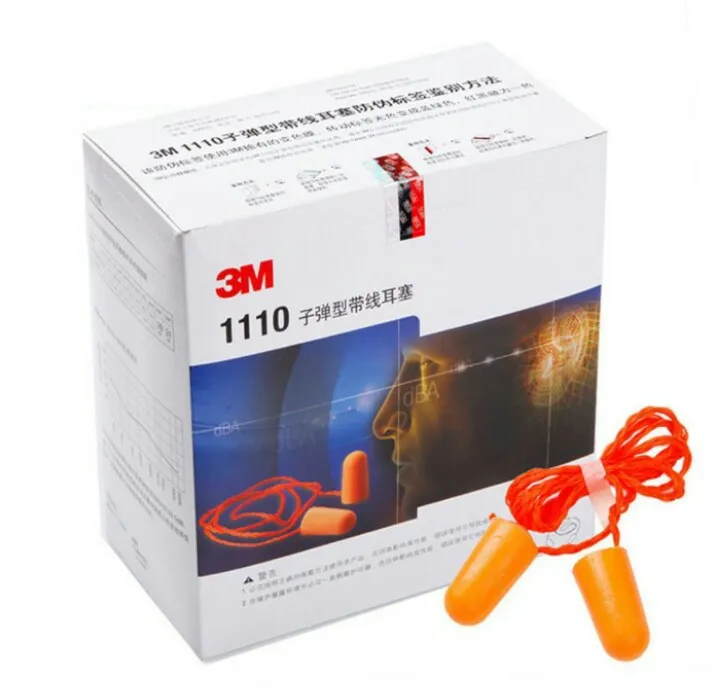 earplug safety anti bising 3m 1110 / tutup telinga warna oren dengan tali | Lazada Indonesia