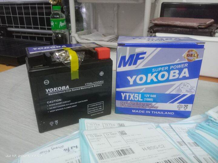 Yokoba Battery Super Power YTX5L Motorcycle Battery Heavy Duty Battery Made in Thailand Heavy ...