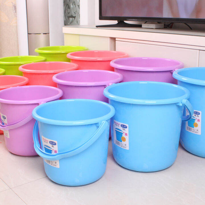 European Style Thickening Hand Carry with Cover Plastic Bucket Laundry ...