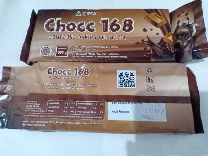Chocolate Compound coklat batangan Chocc168 1 kg | Lazada Indonesia