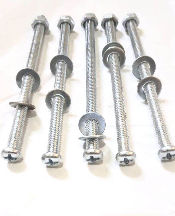 PAKET 5 SET MUR BAUT JP M4 X 70 SUDAH LENGKAP DENGAN RING 2 PCS PER SET ...