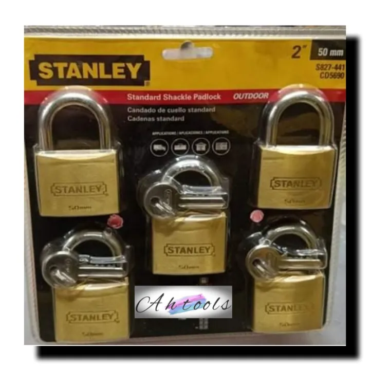 STANLEY Solid Brass Padlock # 827-441 50mm | Lazada PH