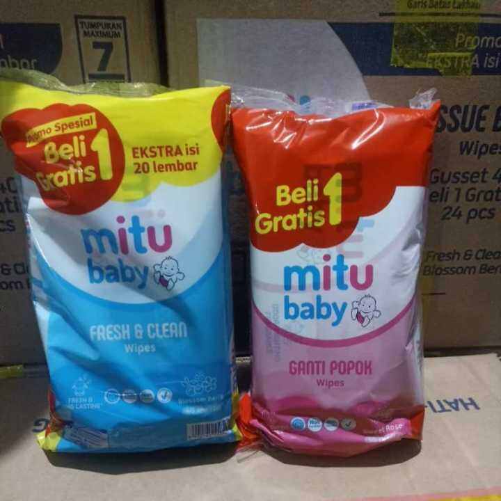 Tisu Basah Mitu Baby isi 2 pack 50 Sheet | Lazada Indonesia