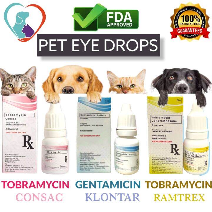 Tobramycine/ Gentamicine (Consac, Ramtrex, Klontar) 3 mg/ 1 mg per ml ...