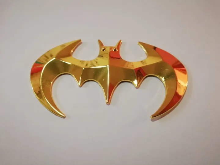 Metal Batman Bat 3d Gold Shiny Emblem Badge Fender Bumper Logo Sticker ...
