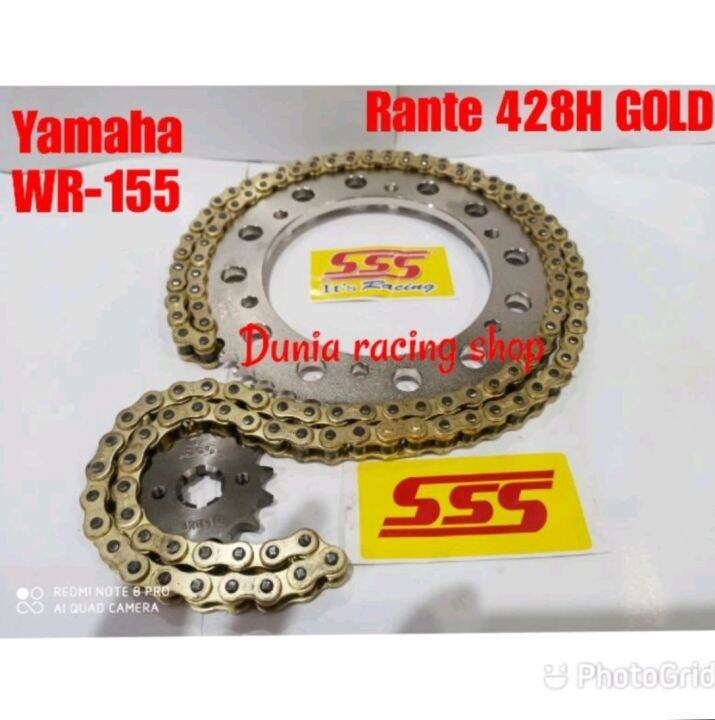 Gear Set SSS Gir set sss Yamaha WR155 WR 155 Gir Depan Belakang Original SSS Rante 428H Full ...