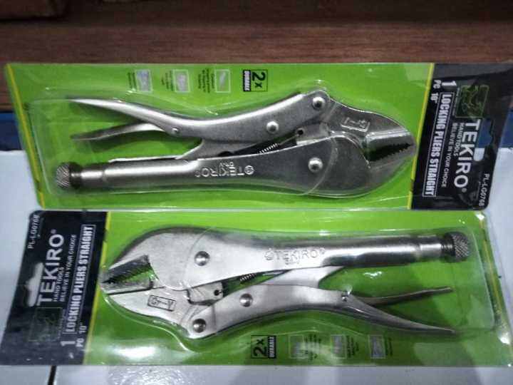 Tang buaya TEKIRO bengkok 10inch / Tang jepit bengkok Locking Plier ...