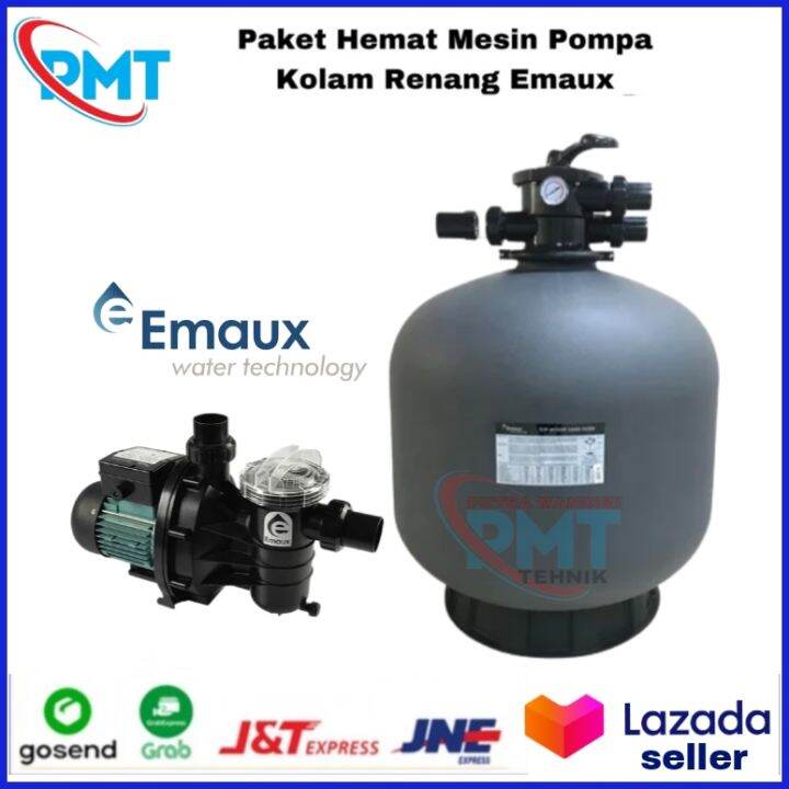 Paket Pompa Kolam Renang Emaux SB20 20 2Hp + Sand Filter Emaux P650 ...