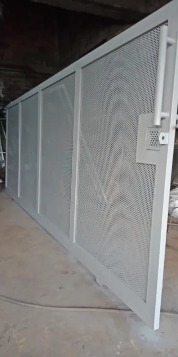 pintu pagar besi galvanis plat bolong perforated | Lazada Indonesia