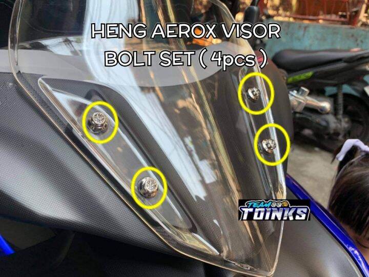 HENG VISOR BOLT FOR AEROX V1 / AEROX V2 ( 4pcs ) | Lazada PH