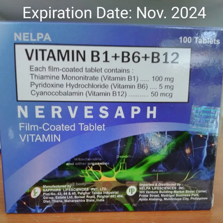 Vitamin B1+B6 +B12 (100 tablets) | Lazada PH