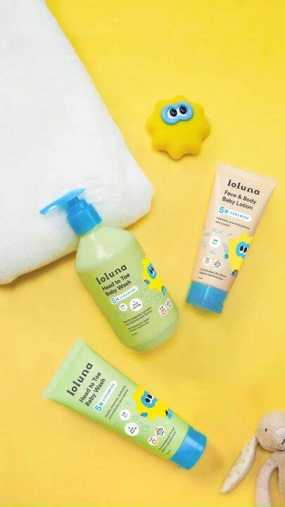 Loluna 100ml Baby Wash Head to Toe Sabun Sampo Bayi dengan Ceramide ...