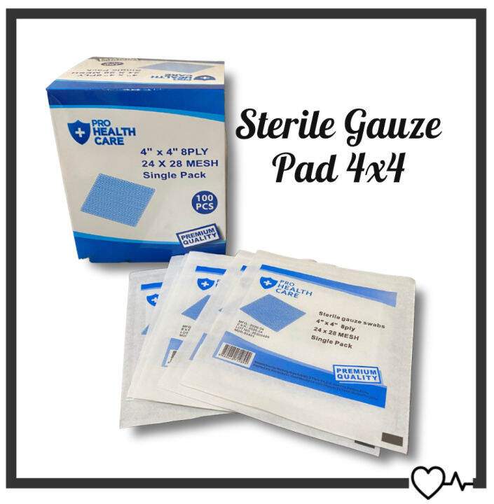 Gauze pad sterile 4x4 | Lazada PH