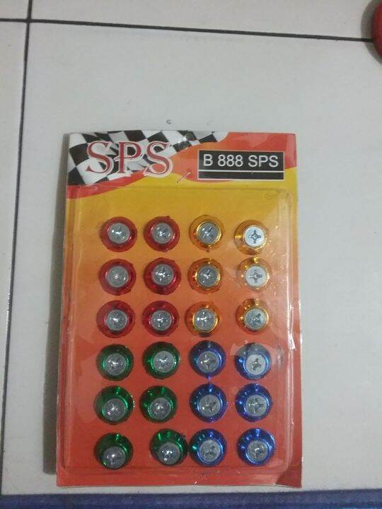 Baut SPS Baut Plat Nomor Variasi Model Bulat Variasi Warna | Lazada ...