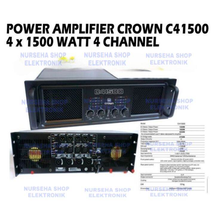 Power Amplifier 4 channel CROWN C41500 C 41500 1500 WATT X4 original | Lazada Indonesia