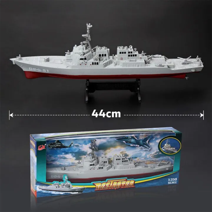 Children's Toys Ship Aircraft Carrier Battleship Warship Model Military Model Missile Destroyers ...