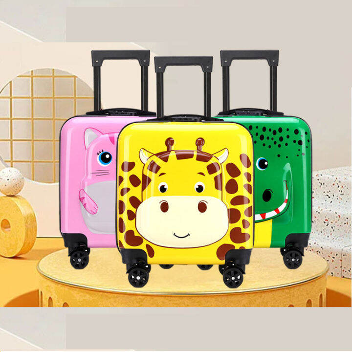 New 20 Inch Cartoon Cute Children's Travel Cabin Suitcase On Wheels ...