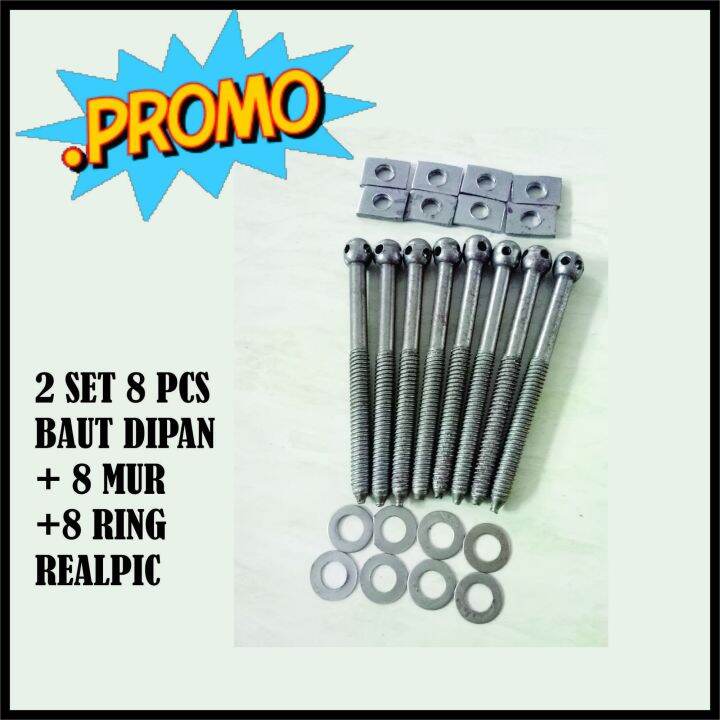 promo 8pcs +8 mur + 8 reng baut dipan kayu model tengkok alat tukang ...