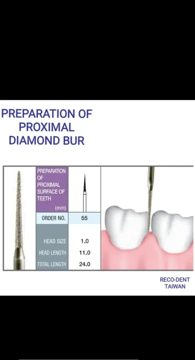 RECODENT SPECIALTY DIAMOND INTERPROXIMAL BUR #55 / 1 piece | Lazada PH