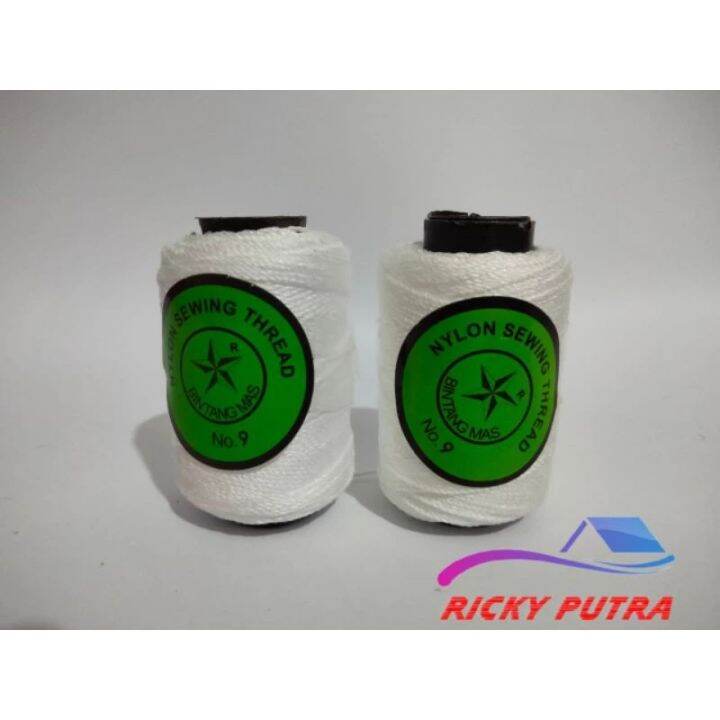 Benang nilon no 9 cap Bintang / tali bangunan nylon putih Cod | Lazada ...