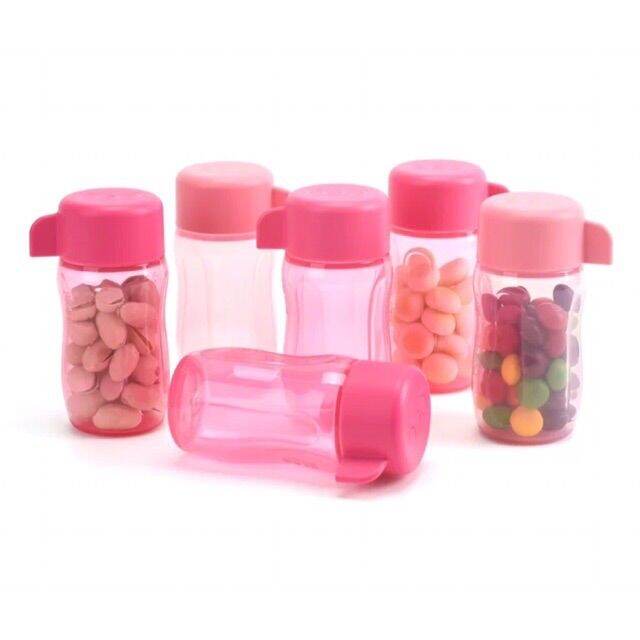 Tupperware Mini Eco Bottles 90ml Pink 6 Pieces Gift Box Set | Lazada