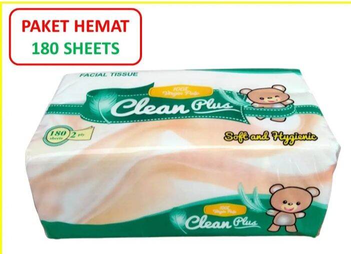 Tisu clean plus isi 180 sheet | Lazada Indonesia