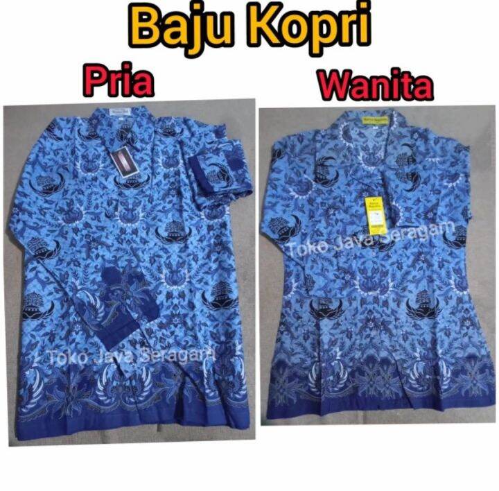 Baju Kopri Batik Dinas PNS Laki-laki Perempuan Korpri Merk Karya ...