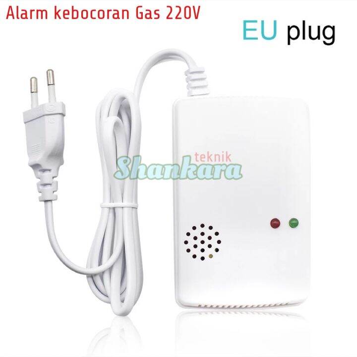 Alarm kebocoran Gas Elpiji LPG Sensor Detektor Tabung Gas bocor Colokan ...