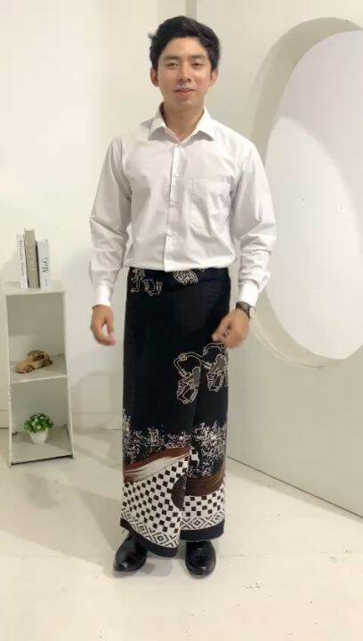 Sarung Batik Katun Dewasa Motif Wayang Bima Catur | Seragam Coklat ...