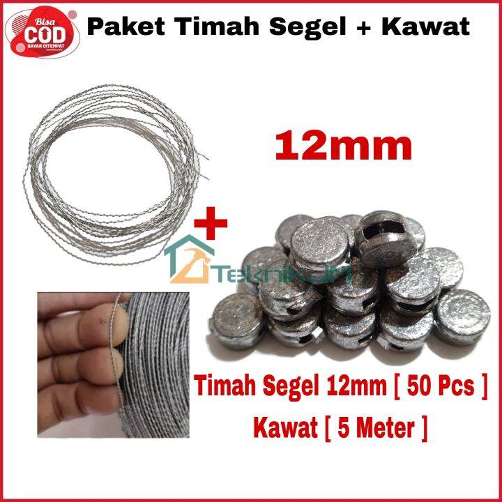 Paket Timah Segel 12mm [ 50 Pcs ] dan Kawat Segel [ 5 Meter ] PLN ...