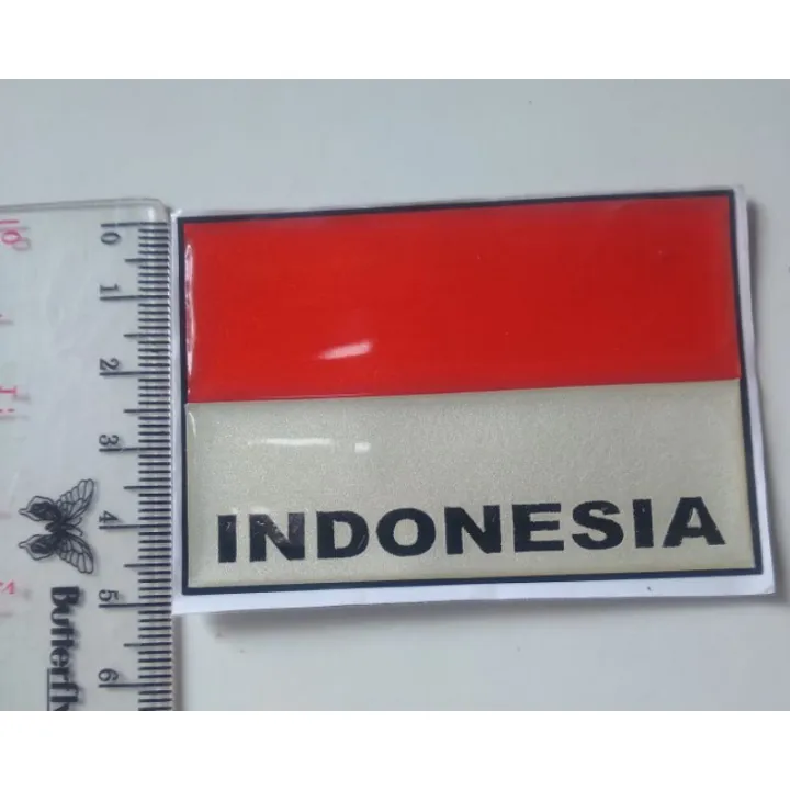 stiker bendera merah putih timbul, stiker merah putih, stiker indonesia ...