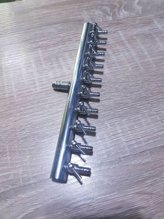 10-way Stainless Air Splitter with Air Controller (Rust-proof) | Lazada PH