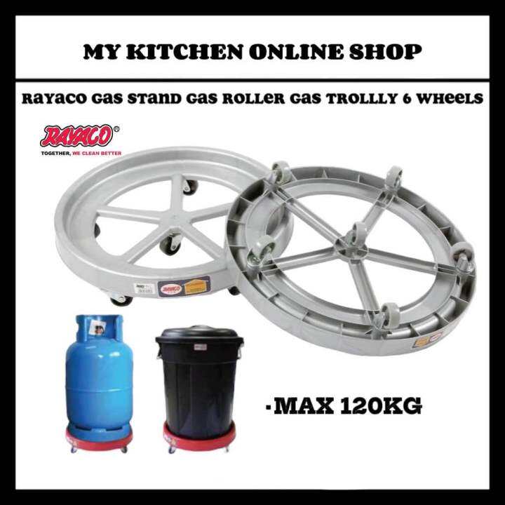 Rayaco Gas Stand Gas Roller Gas Trollly 6 Wheels Mutipurpose Dolly ...