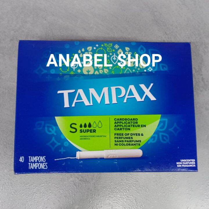 Tampax Tampon Super 40 Tampons Tampones Pembalut | Lazada Indonesia