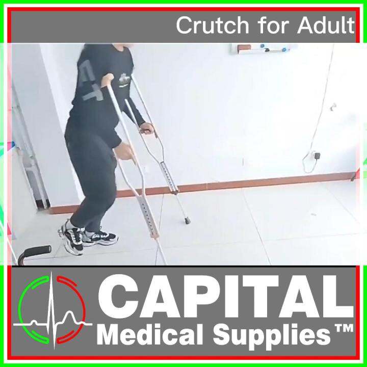 Adjustable Height Aluminium Crutch / Crutches / Saklay, Adult, (1-Pair ...