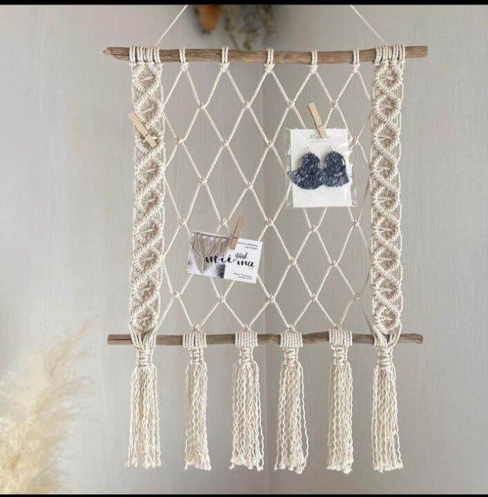 Macrame wall hanging Gantungan foto aesthetic Pajangan foto Figura ...