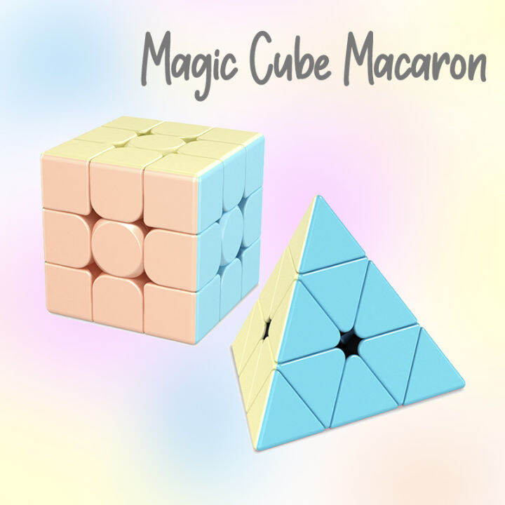 Macaron Magic Cube Pyramid Rubiks Professional Puzzle Toy 3X3X3 Game ...