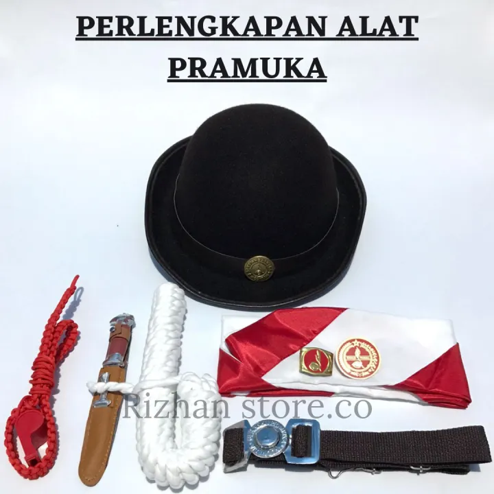 Set alat pramuka perempuan sd 1 Set alat pramuka lengkap Topi boni set ...