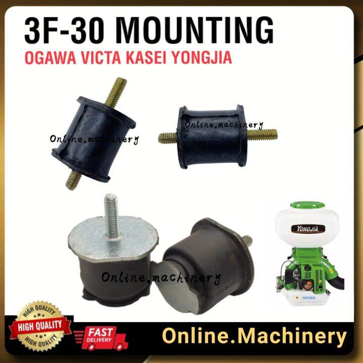 3F-30 Mounting Tapak Getah Hitam Ogawa Yongjia Kasei Ecotec Victa Sembur Padi Mesin Pam Hijau ...
