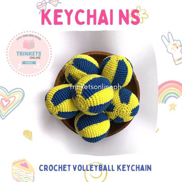 Volleyball Crochet Keychain | Handmade Amigurumi | Lazada PH