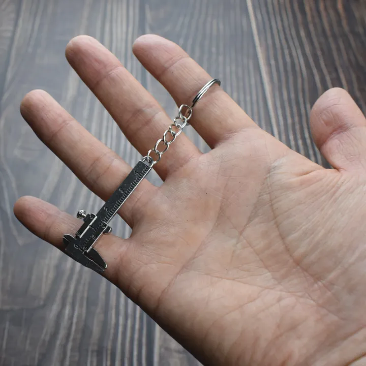 Portable Mini Caliper Tools Key Ring Alloy Vernier Caliper Key Chain ...