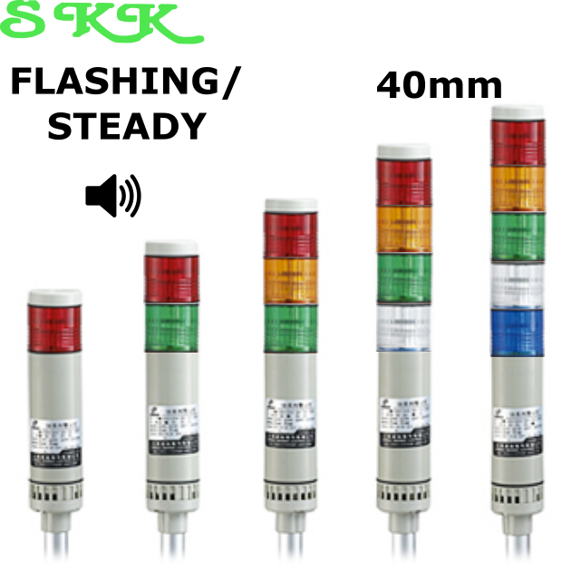1 / 2 / 3 / 4 Layer 40mm LED 24V 240V Flashing / Steady Brightness ...