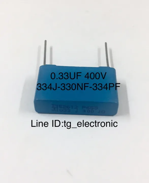 5ชิ้น 0.33UF 400V 330NF 334J 334PF ขาห่าง22mm. ของแท้ จากสวีเดน C ...